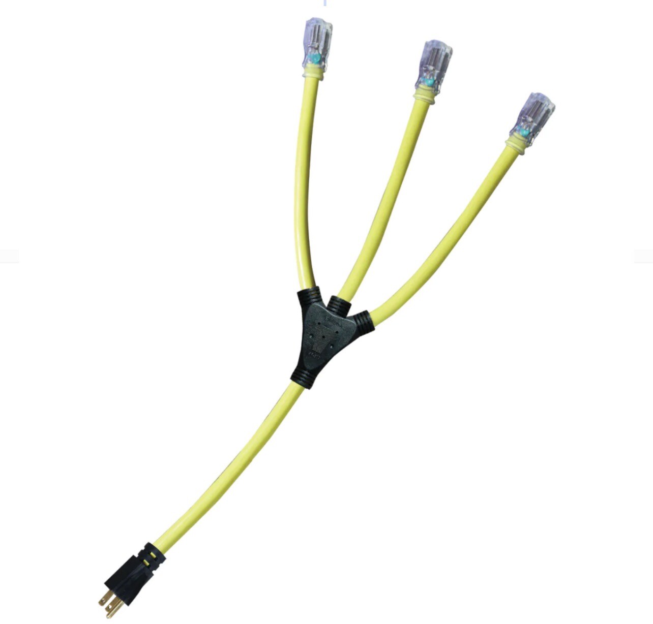 USW Generator Adapter Plug, Heavy Duty 2 ft, 20 AMP, (3) 5-20R w/ (1 ...