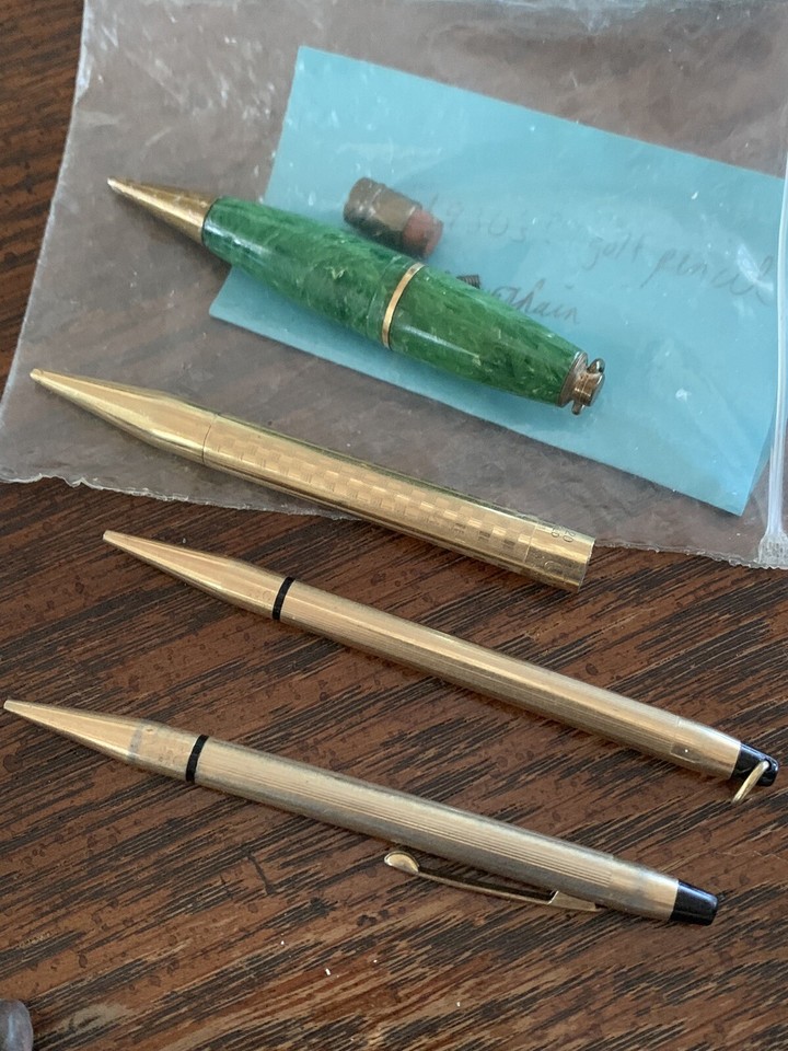Lot of Approx. 60 Vtg Antique Pens, Pencils, Fountain Pens, Rolled Gold ...