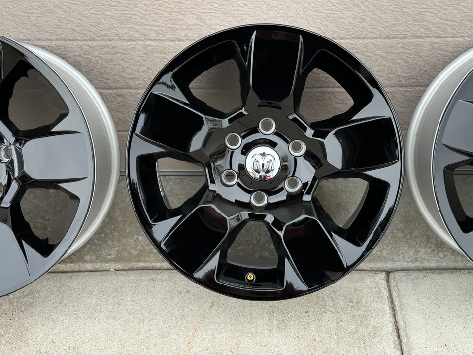 18" DODGE RAM 1500 BLACK TRX REBEL 6X5.5 OEM FACTORY STOCK 6X139 WHEELS ...