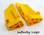 2 Pair LEGO Technic Yellow Fairing Panels 3, 4 Left & Right (64391 ...