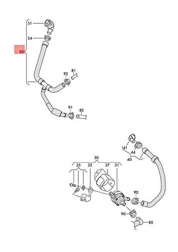 NEW SEAT VW ALHAMBRA COOLANT HOSE WITH QUICK RELEASE COUPLING ...