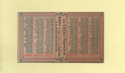 calendrier de poche 1902 crédit français | eBay