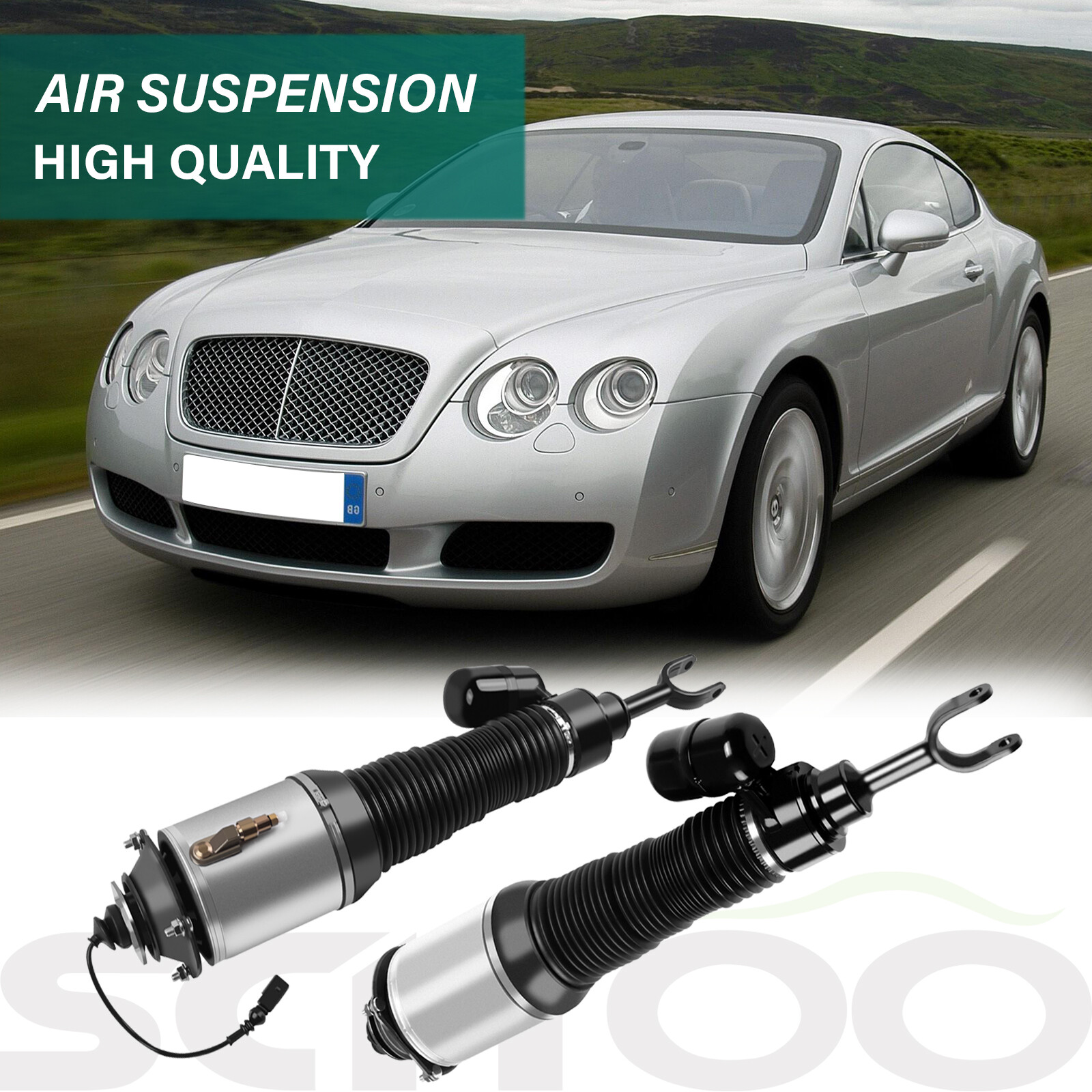 Front Pair Air Suspension Struts For Bentley Continental GT GTC, Flying ...