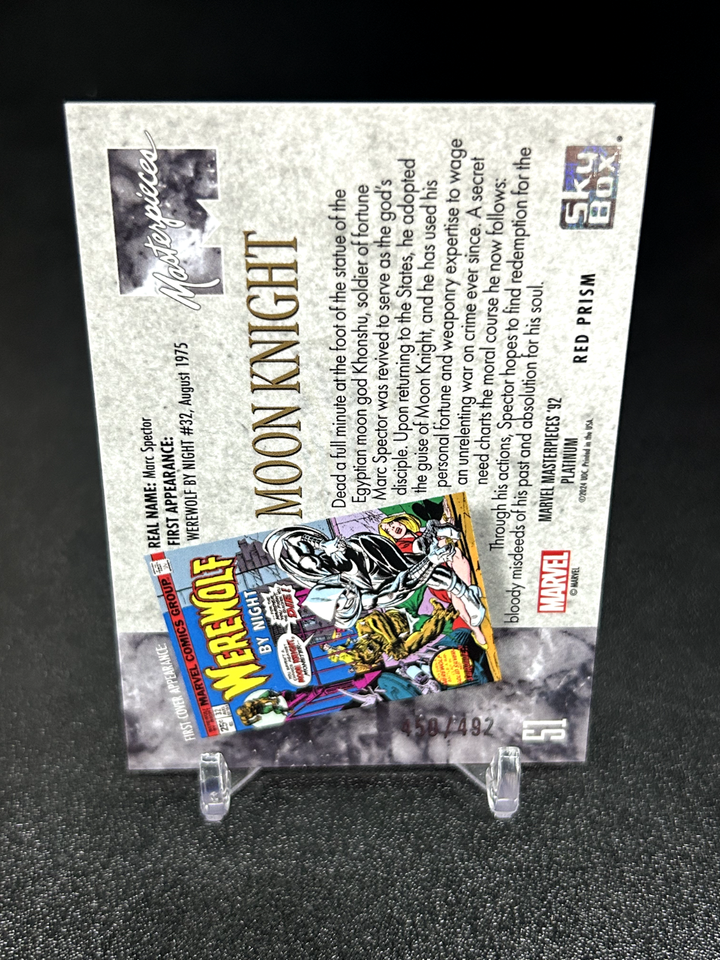 Marvel Masterpieces '92 Platinum Moon Knight Red Prism /492 | eBay