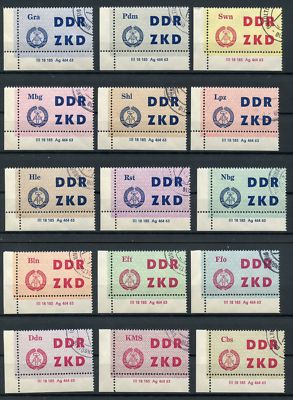 DDR-DIENST ZKD Nr.1-15 UNGÜLTIG-Stempel DRUCKVERMERK !!! (110299) | eBay.de