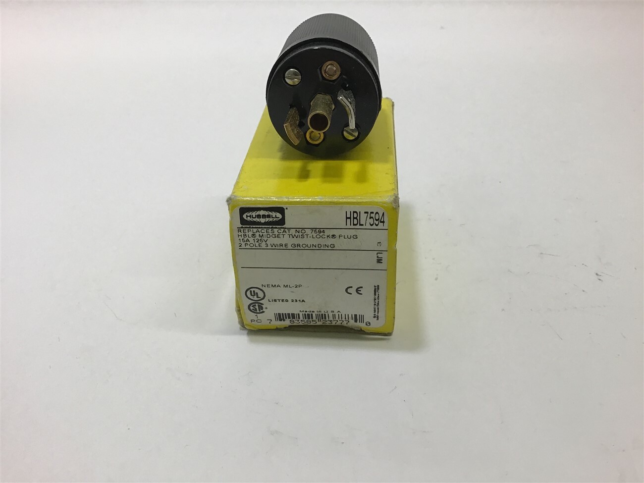 Hubbell Hbl7594 Midget Twist-Lock Plug 15 A 125 V 2P | eBay