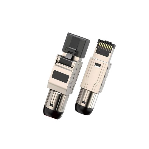 10PCS RJ45 Cat8 Cat7 Cat6A Connectors RJ45 Metal Tool Free Termination ...