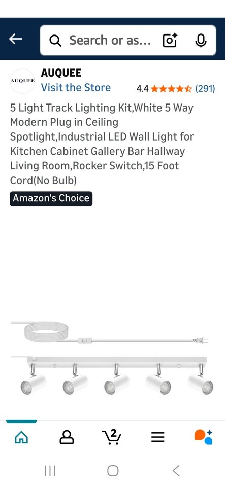 5 Light Track Lighting Kit,White 5 Way Modern Plug in Ceiling Spotlight,Indus... | eBay