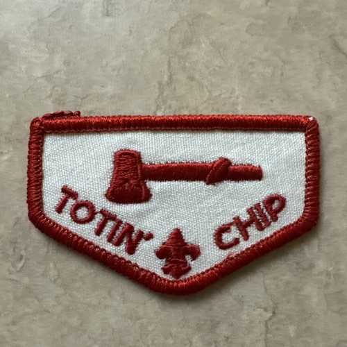 Totin' Chip Red & White Patch 1970s BSA Scouts America NEW | eBay