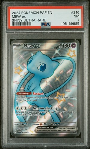 2024 POKEMON PAF EN-PALDEAN FATES SHINY ULTRA RARE #216 MEW EX PSA 7 | eBay