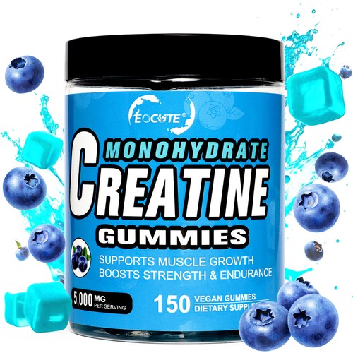 Blueberry Creatine Gummies – 5000mg Vegan Pre-Workout Supplement | eBay