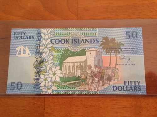 Cook Islands 50 Dollars 1992 P-10 AAA-Prefix UNC | eBay