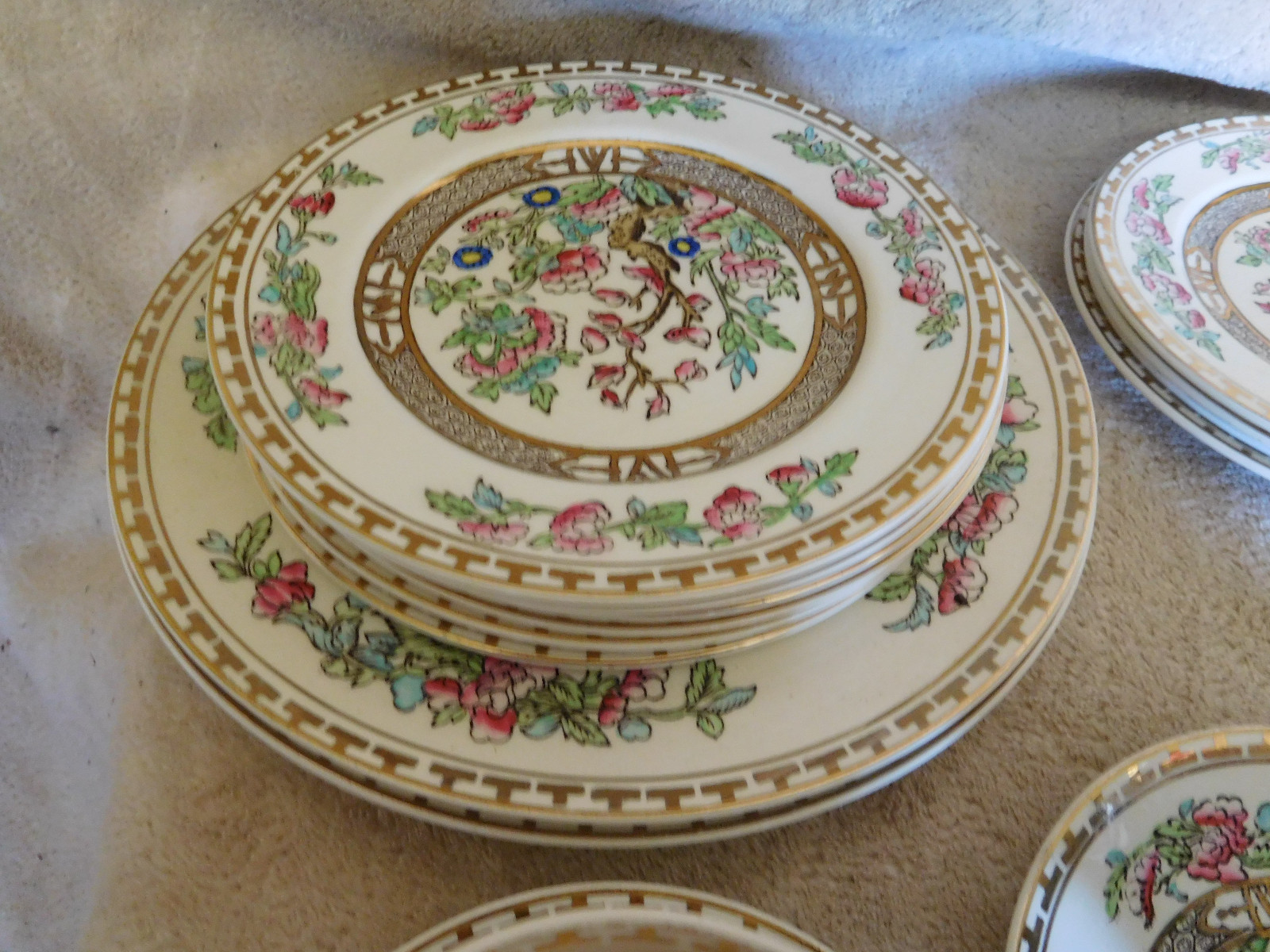 30 Mixed PIECES Vtg.ALFRED MEAKIN THE INDIA TREE HAND PAINTED Medina ...