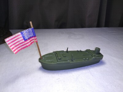 Vintage Tim-Mee? Processed Plastics PT Boat with Flag 5" Long | eBay