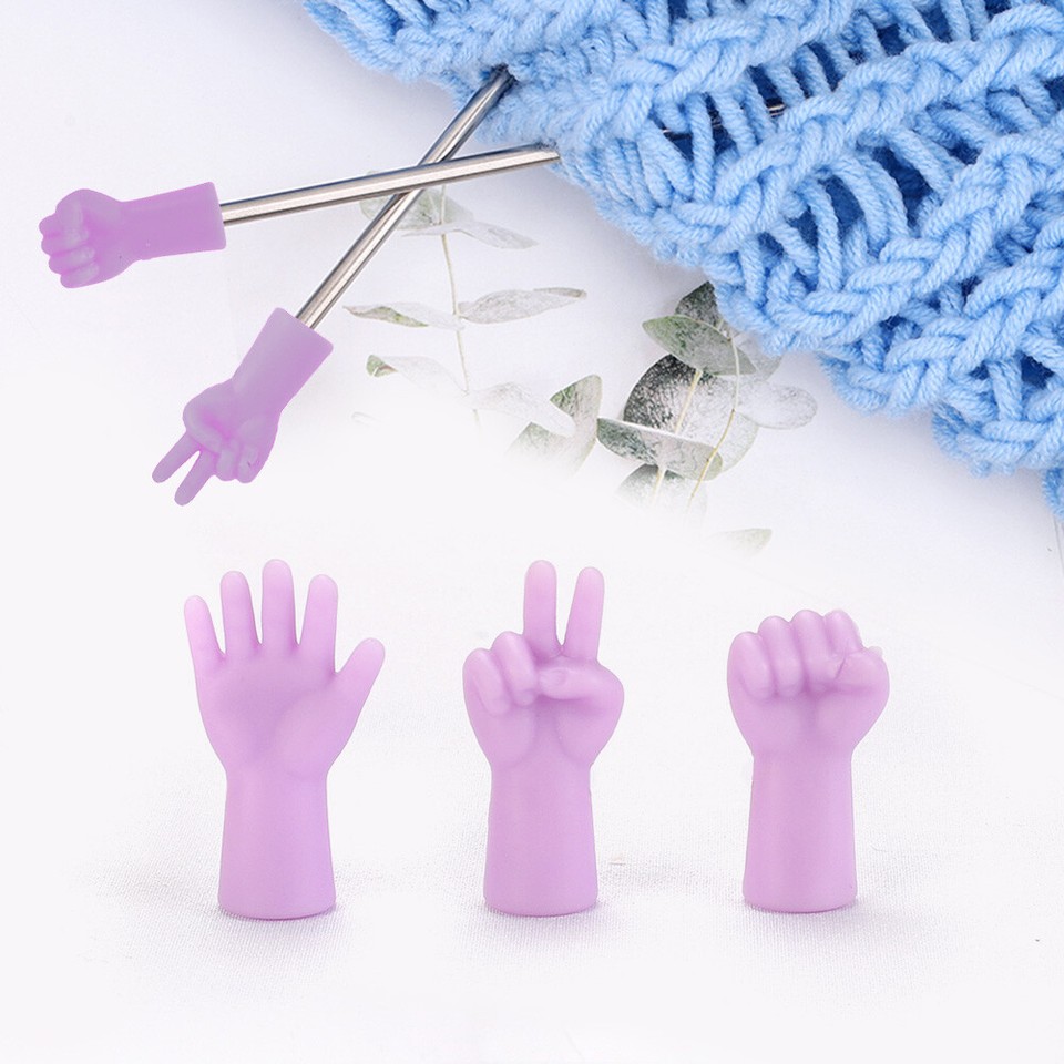 6Pcs Knitting Needles Point Silicone Protectors for DIY Weave Knitting ...