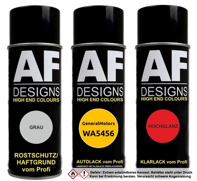 GeneralMotors WA5456 Yellow Autolack Klarlack Grundierung Spraydose Set ...