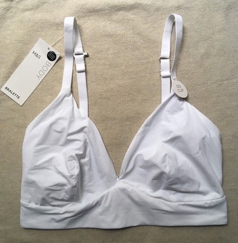 Marks & Spencer M&S Body White Full Cup No Wire Bra Bralette 32DD 70E ...