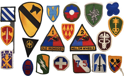 20 US Army Military Konvolut Assorted Mixed Uniform Patches Aufnäher ...