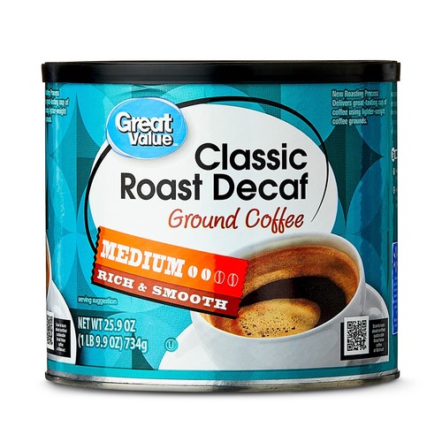 Great Value Decaf Coffee 25.9oz - Classic Medium Roast Ground ...
