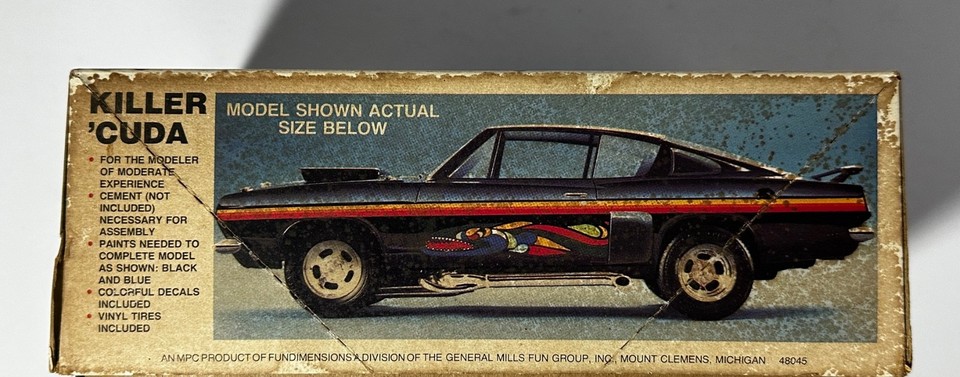 RARE Vintage MPC #1-0782 1/25 Scale "Killer 'Cuda" Plymouth Barracuda ...