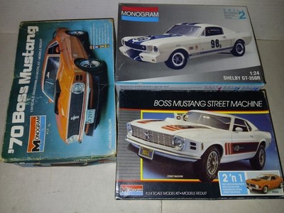 Vintage Monogram 1:24 Ford Mustang Shelby, 1970 Boss, Street Machine ...