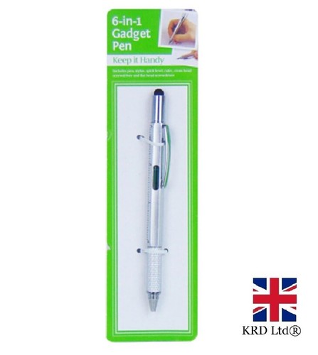 6in1 HANDY GADGET PEN Stylus Built-In Ballpoint Screwdriver Ruler ...