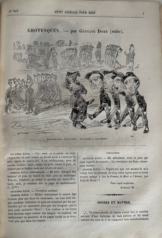 Small Newspaper For Laugh No. 301 Fregate School -grotesques Per ...