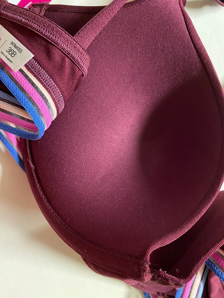 Juniors' SO Bra- Micro push up UNDERWIRE NWT $24 ZG93B232R 36B varsity ...