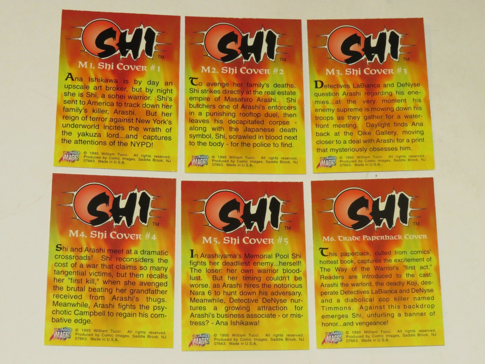 1995 SHI ALL CHROMIUM Magnachrome INSERT 6 CARD SET COMIC IMAGES ...