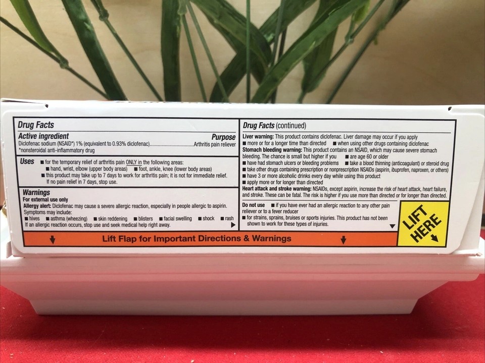 Generic Diclofenac Sodium Topical Gel, 1%- 100g 3.53oz NSAID Arthritis ...
