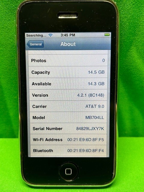 Apple iPhone 3G Black (16GB) Model A1241 | eBay