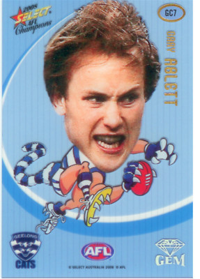 2008 Select AFL Champions Card Series Mascot Gem Card GC7:Gary Ablet ...