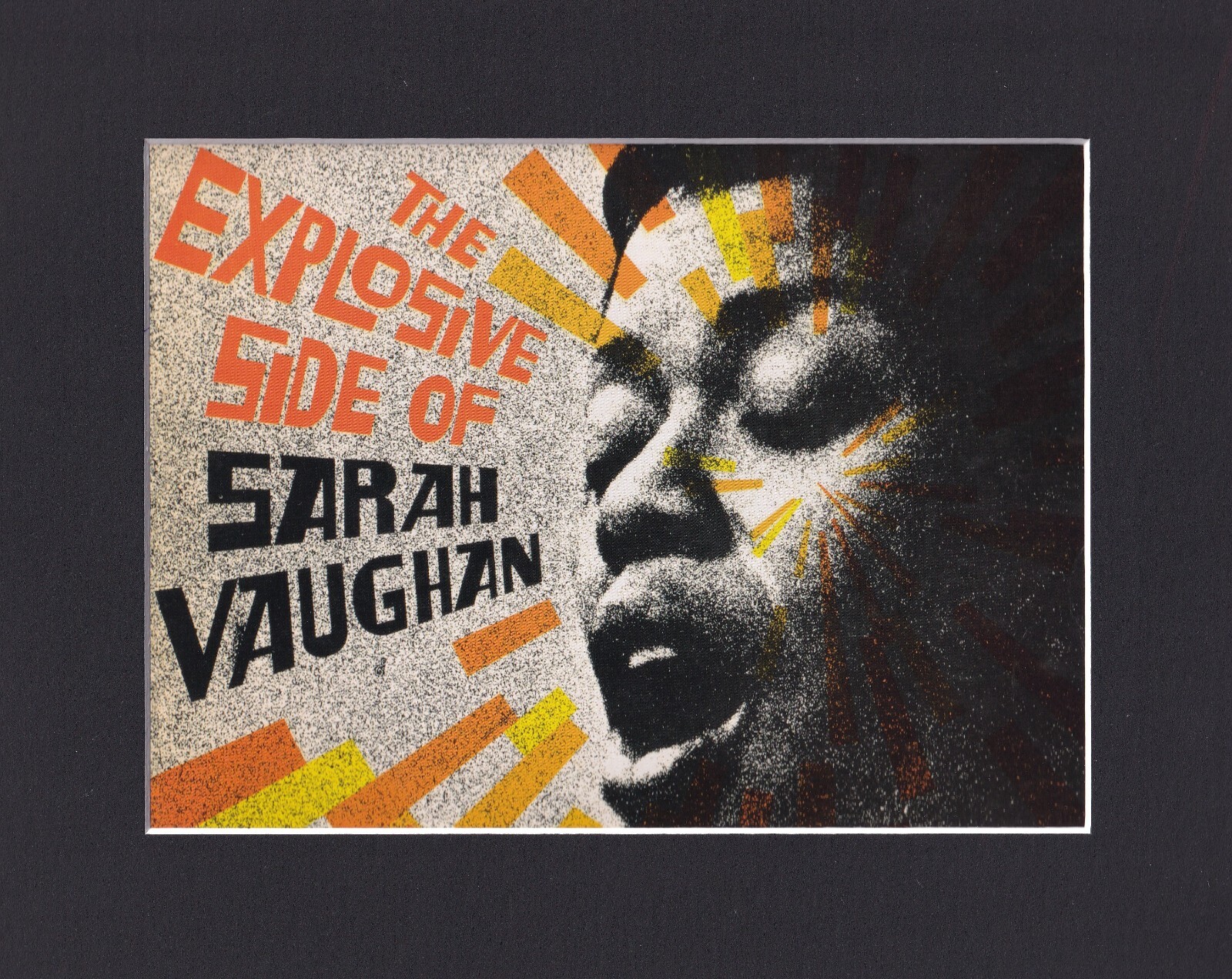 8X10" Matted Print Jazz Album Art: Sarah Vaughan, The Explosive Side Of ...