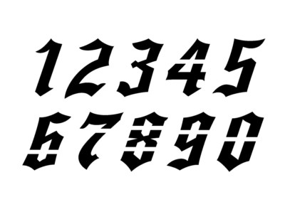Gotische Zahlen Carol Gothic Font Fonts Buchstaben Buchstabe Alphabet