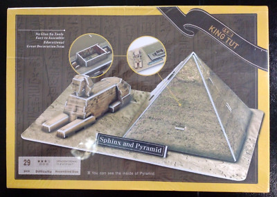 KING TUT - BUILDING SPHINX AND PYRAMID 3D PUZZLE - New Sealed | eBay