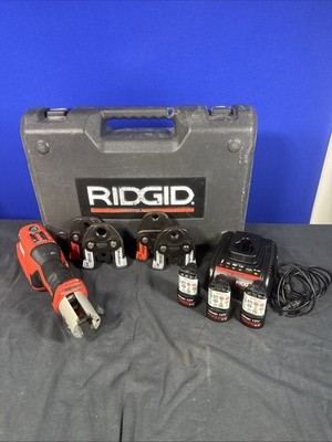 Ridgid RP 241 Compact Inline Press Tool Kit Includes 4 Press Jaws | eBay