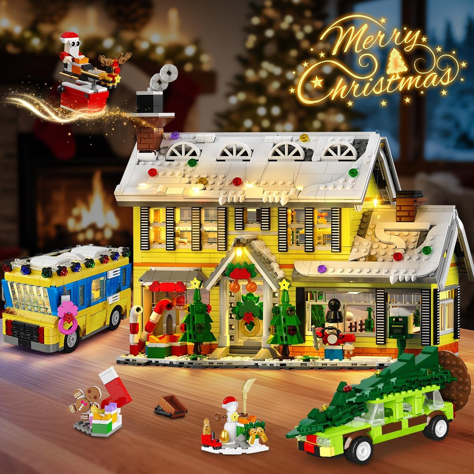 2025 Christmas Gingerbread House Village Building Set with Light ...