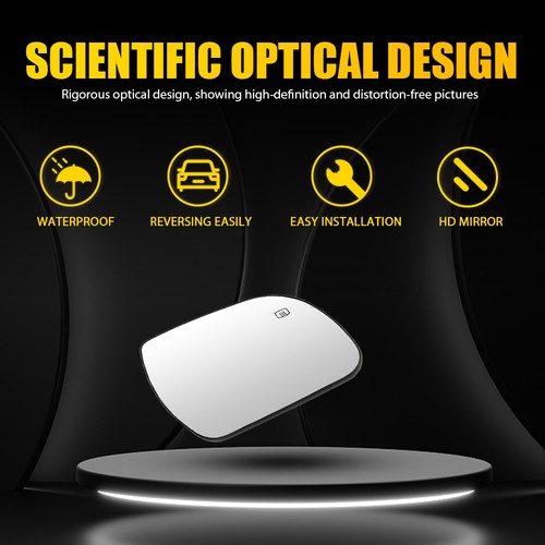 Mirror Glass For 11-14 Toyota Sienna Right Heated Flat Glass Backing ...