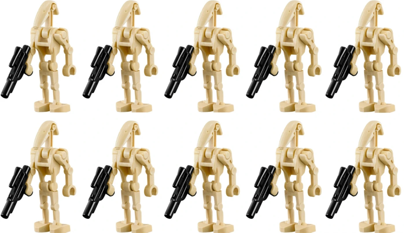 LEGO Star Wars B1 Battle Droid Minifigure LOT of 10 with Blasters ...