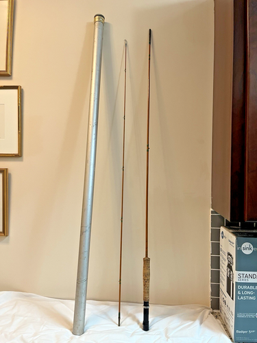 Vintage Thompson K21 Bamboo 8Ft Fishing Rod Norway 113561 with Tube | eBay