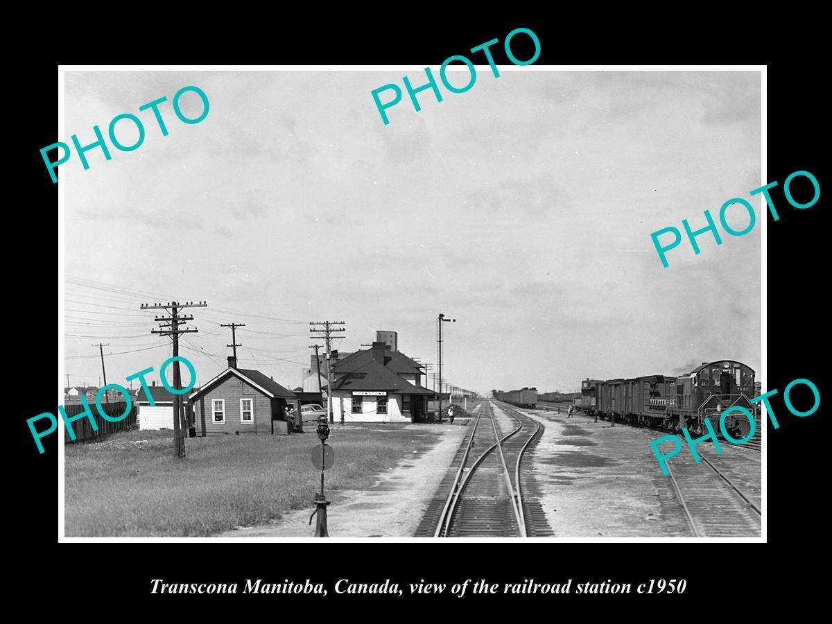 OLD 8x6 HISTORIC PHOTO OF TRANSCONA MANITOBA CANADA THE RAILROAD ...