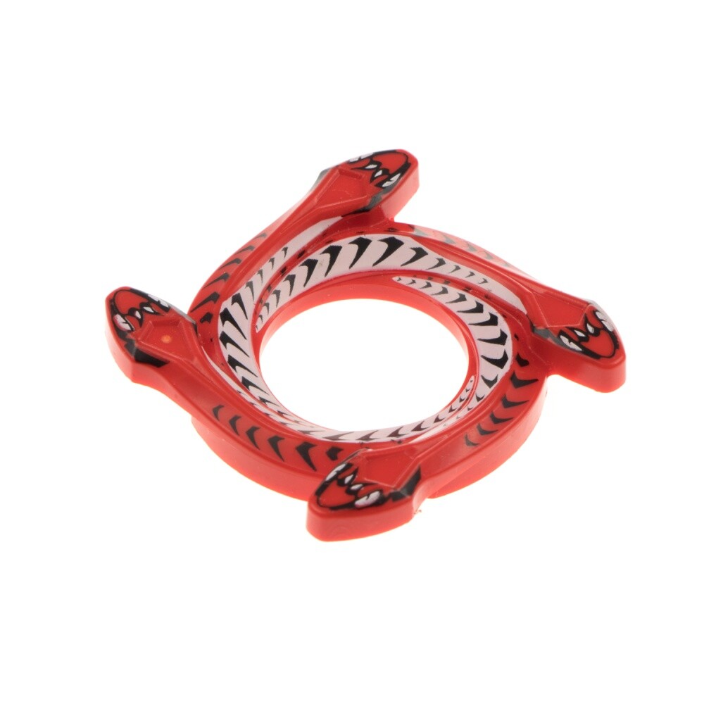 1x Lego ninjago Spinner Ring Crown 4x4 Red 4 Snakes Head 4654161 ...