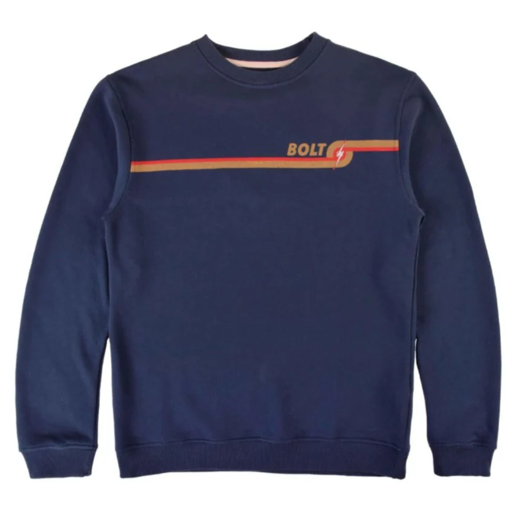 Lightning Bolt - Circle Fleece Crew Blue 20SMASWE012 | eBay