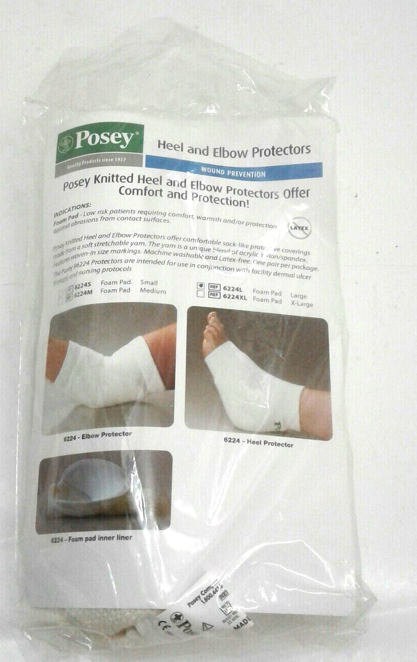 Posey 6224L Knitted Heel And Elbow Protectors Foam Pad Large 1 Pair | eBay