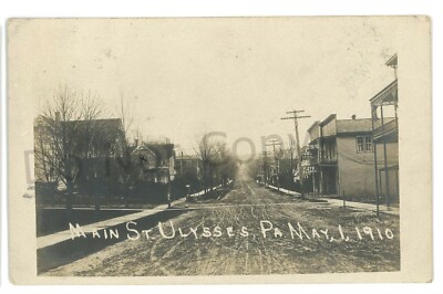 RPPC Main Street ULYSSES PA Potter County Pennsylvania Real Photo ...
