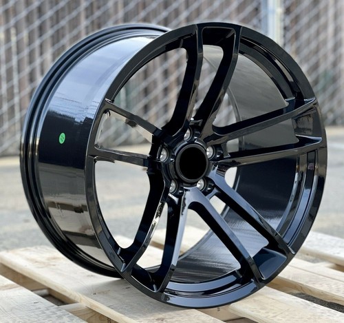 20" WHEELS FOR DODGE CHALLENGER CHARGER 20x9.5 / 20x11 GLOSS BLACK RIMS ...