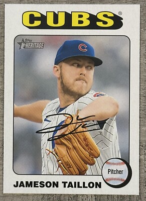2024 Topps Heritage White Border JAMESON TAILLON Chicago Cubs #37 Short ...