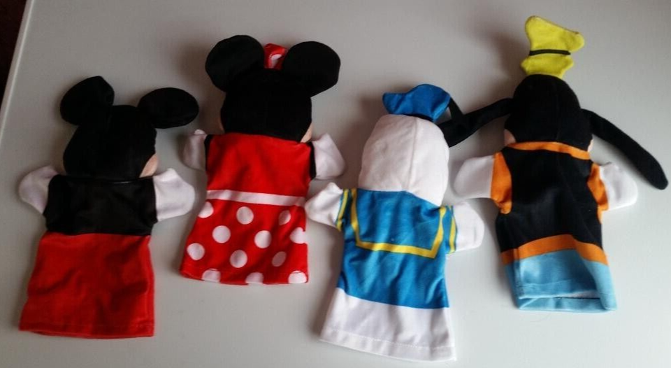 Disney Mickey, Minnie, Goofy, Donald Hand Puppets Set Of 4 | eBay