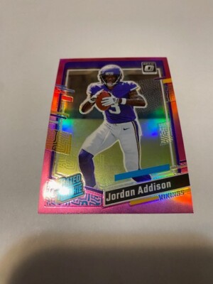 2023 Donruss Optic Preview Jordan Addison Rated Rookie Card Pink Prizm ...