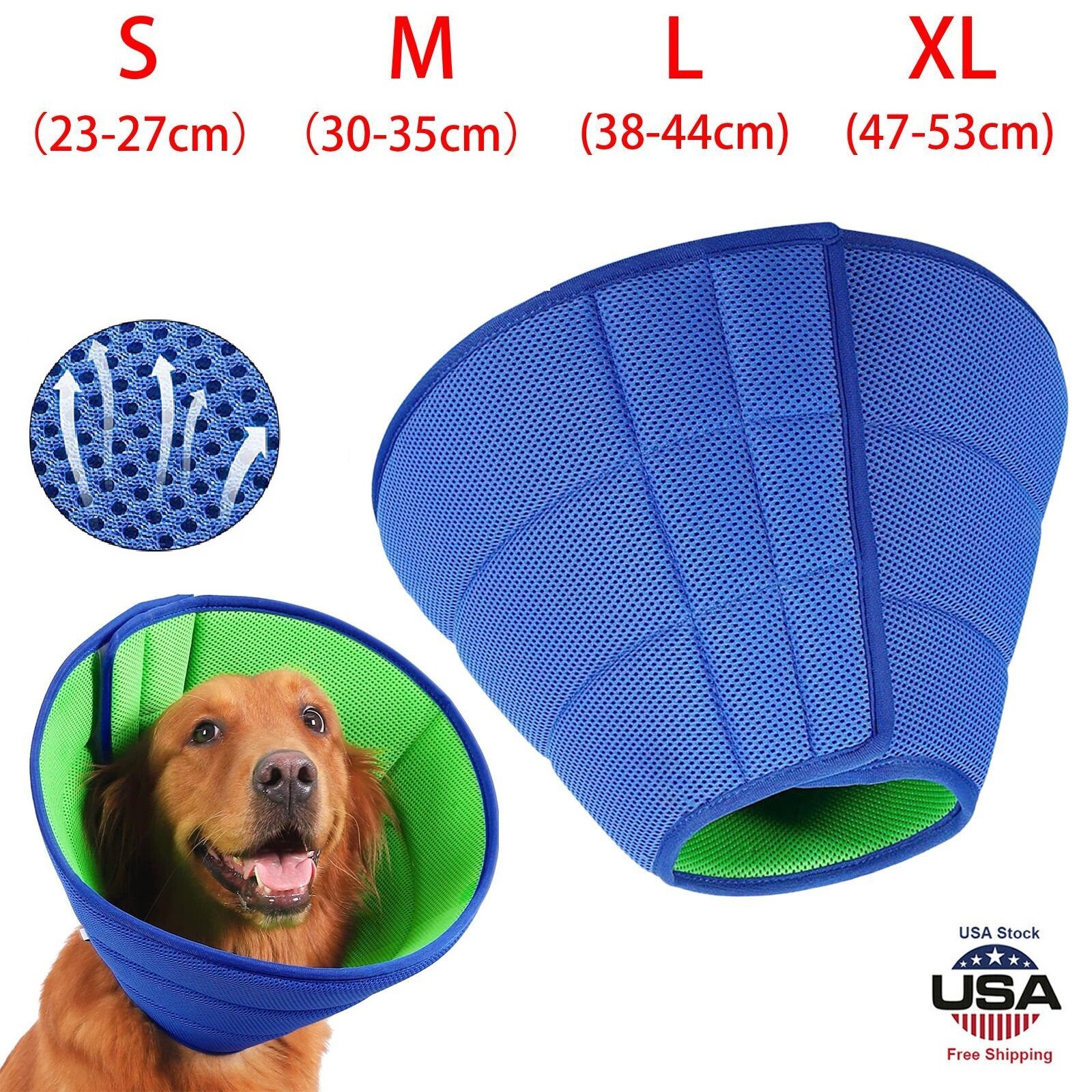 Pet Dog Cat Anti-Bite Neck Cone Recovery Circle Wound Healing ...